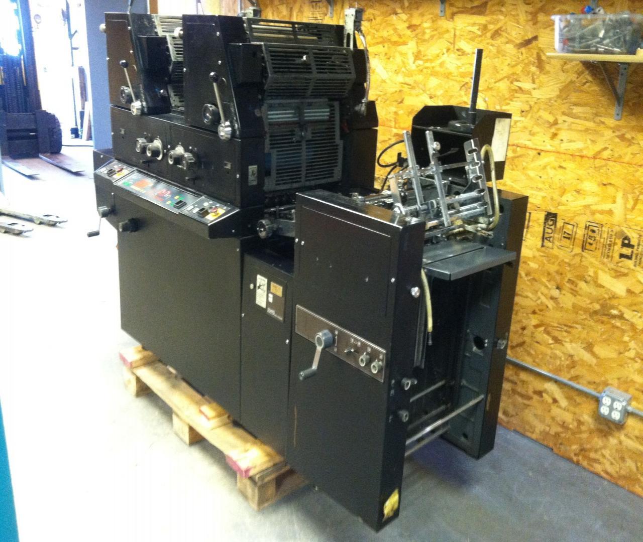 Lot #15: Ryobi 3302 Two Color Printing Press with Kompacs - WireBids